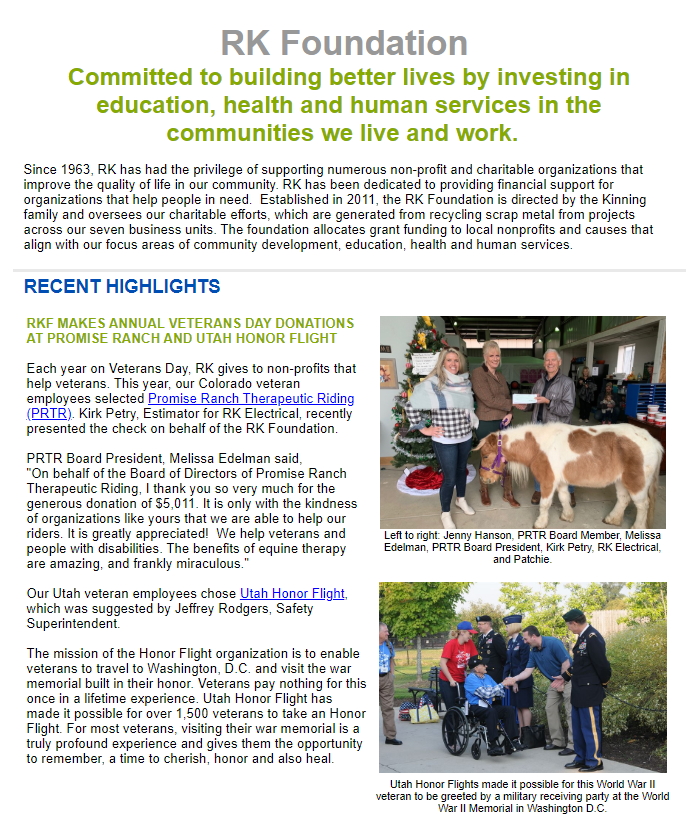 Newsletters – RK Foundation